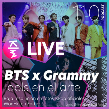 YKW 110: BTS x Grammy. Idols en el arte. Baja resolución en fotos oficiales. WonHo en Forbes ...