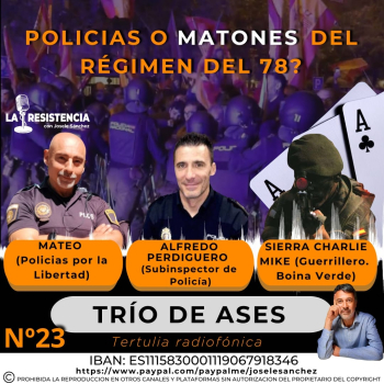 Programa 23. trío de ases: represión policial - LA RESISTENCIA con Josele Sánchez - Podcast en iVoox