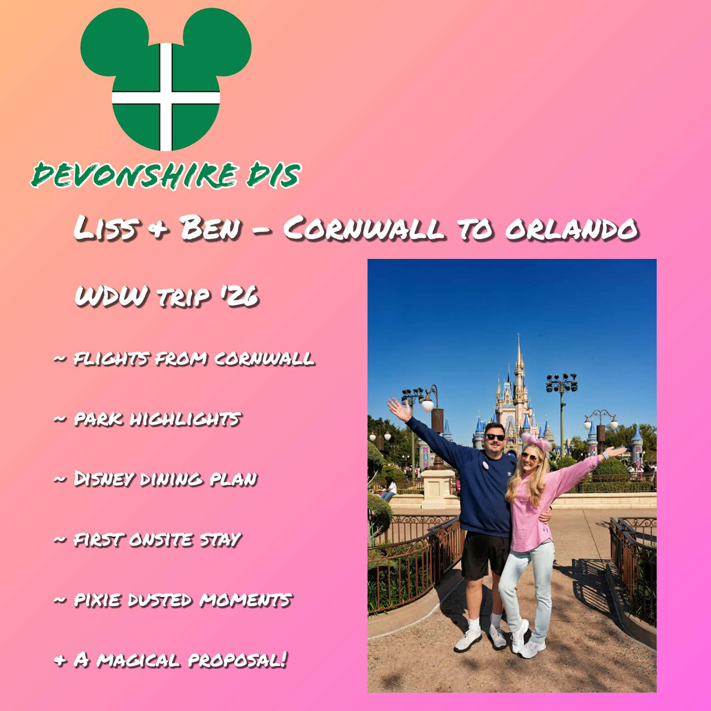 Liss & Ben (Cornwall to Orlando) | Disney World Highlights, Pixie ...