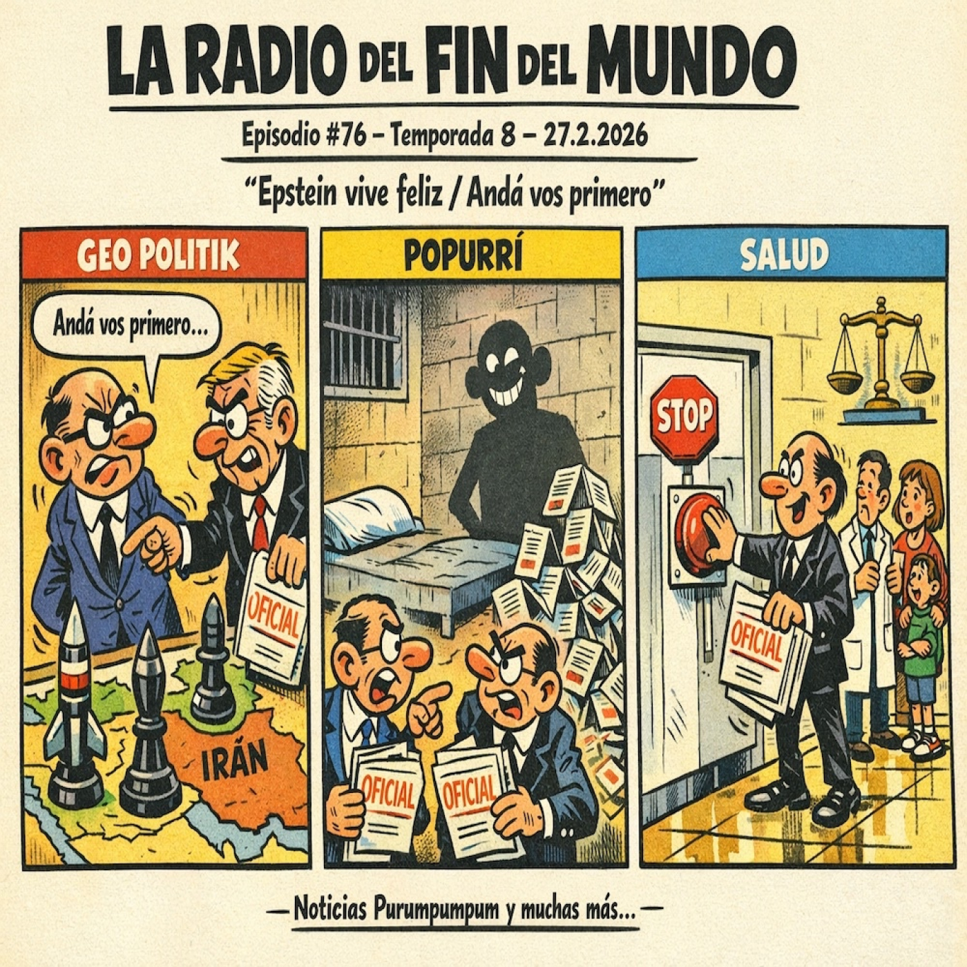 27.2.2026- Epstein vive feliz / Andá vos primero - La radio del fin del ...