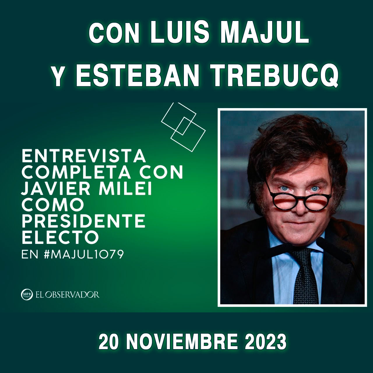 Audios Javier Milei. Entrevista de Milei con Trebucq y Majul | En "El ...